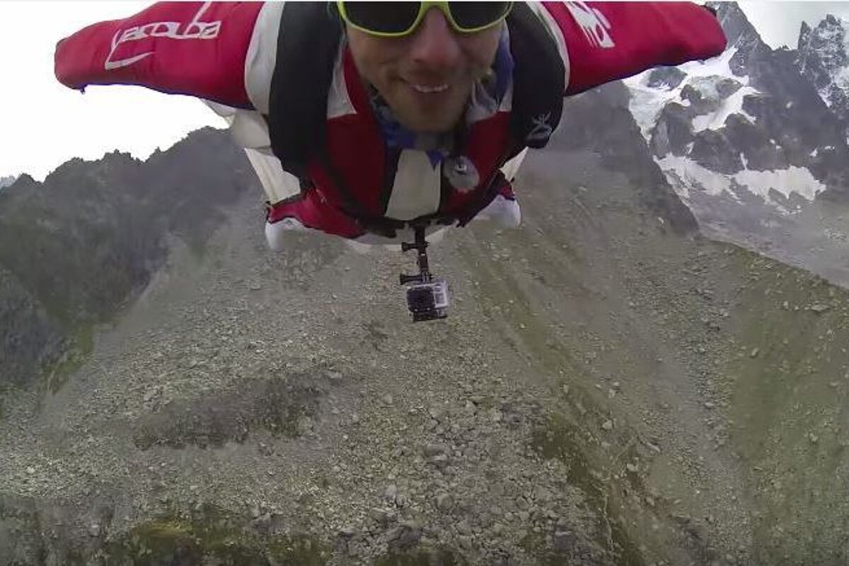 First Wingsuit Flight from the Central Pillar of the Freney